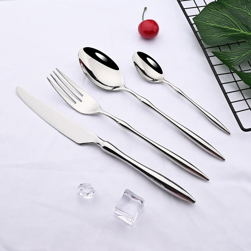 Cheap Silver Cutlery Set 18/10 Stainless Steel High Quality Tableware ...