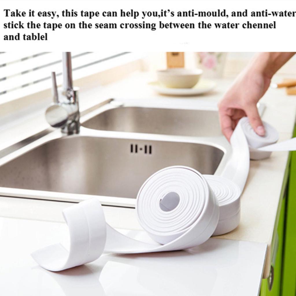Buy 3.2M Kitchen Sealing Strip Waterproof Self Adhesive Caulk Tape Bath ...