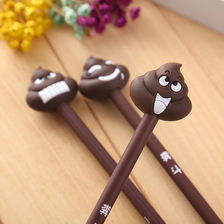 Buy 2pc Creative Personalized Poo Gel Pen Funny Shit Gel Ink Pen School ...