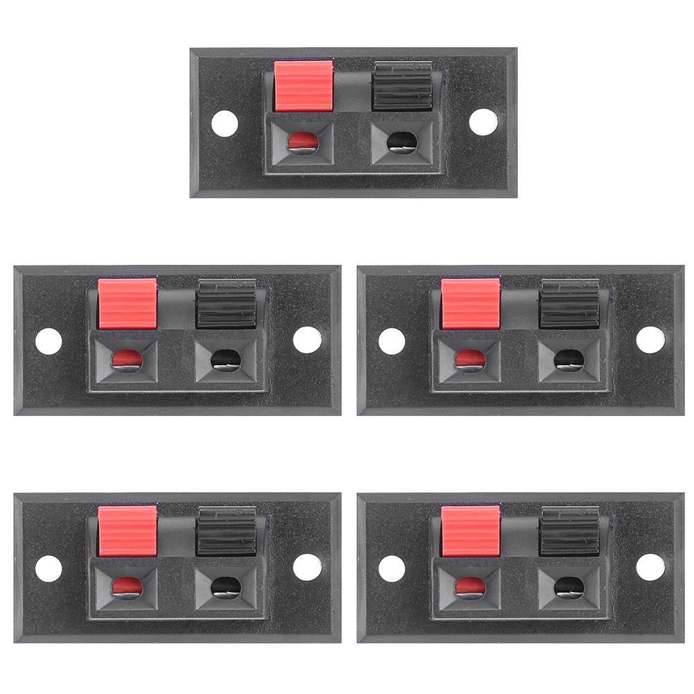 5pcs 2 Positions Push-in Jack Spring Load Audio Speaker Terminals ...
