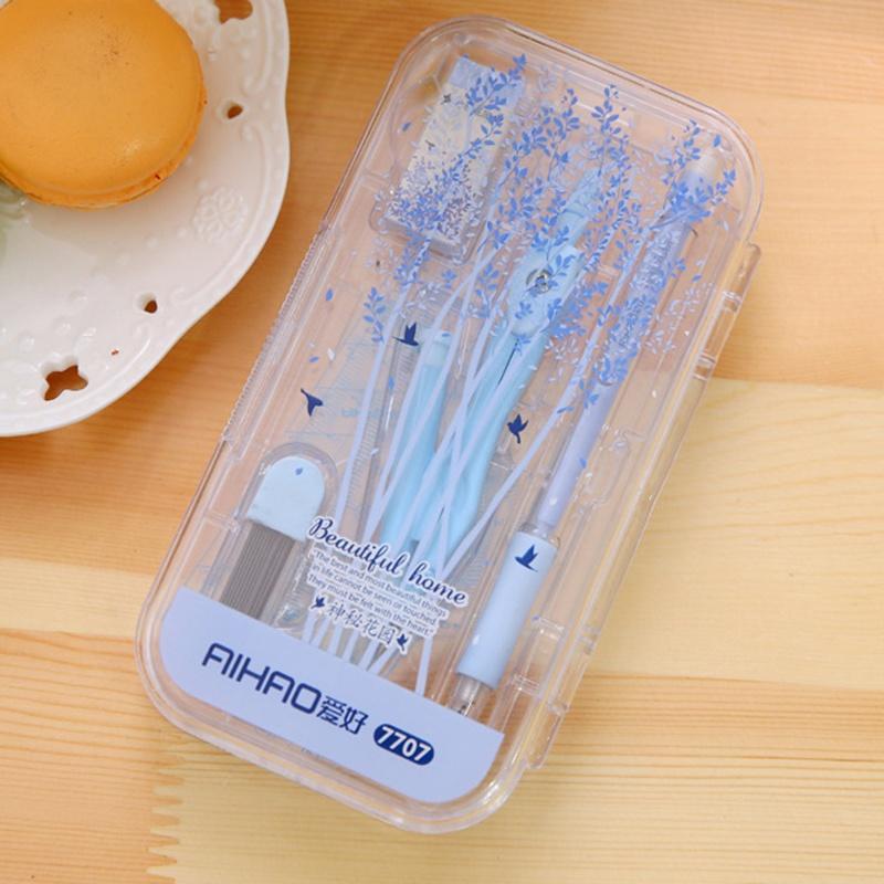 Charm 8Pcs School Math Geometry Set Mathmatical Intruments Squares ...