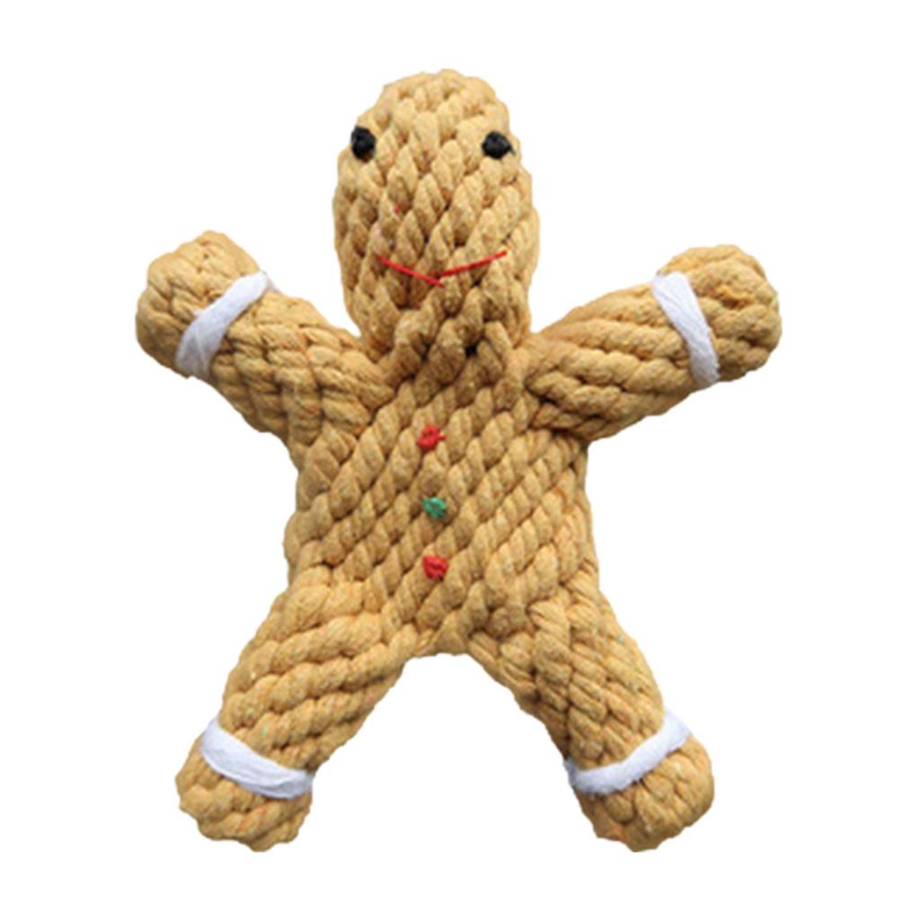 Buy Dog Chew Toys Washable Gingerbread Man Cotton Rope For Dogs at ...