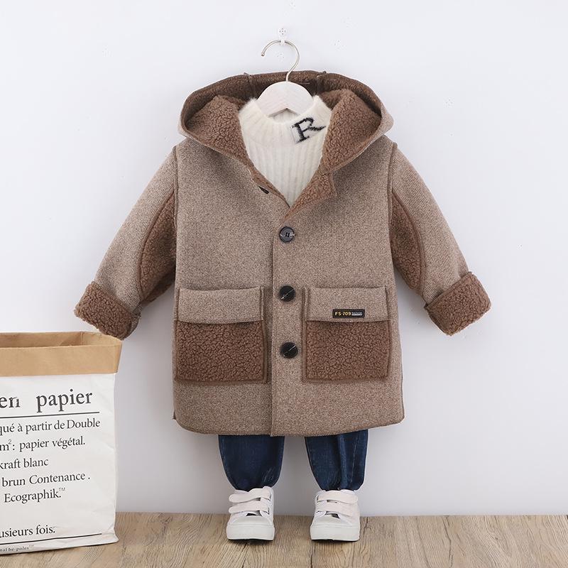 Cheap Children's Winter Clothes New Big Boys' Woolen Coat, Children's ...