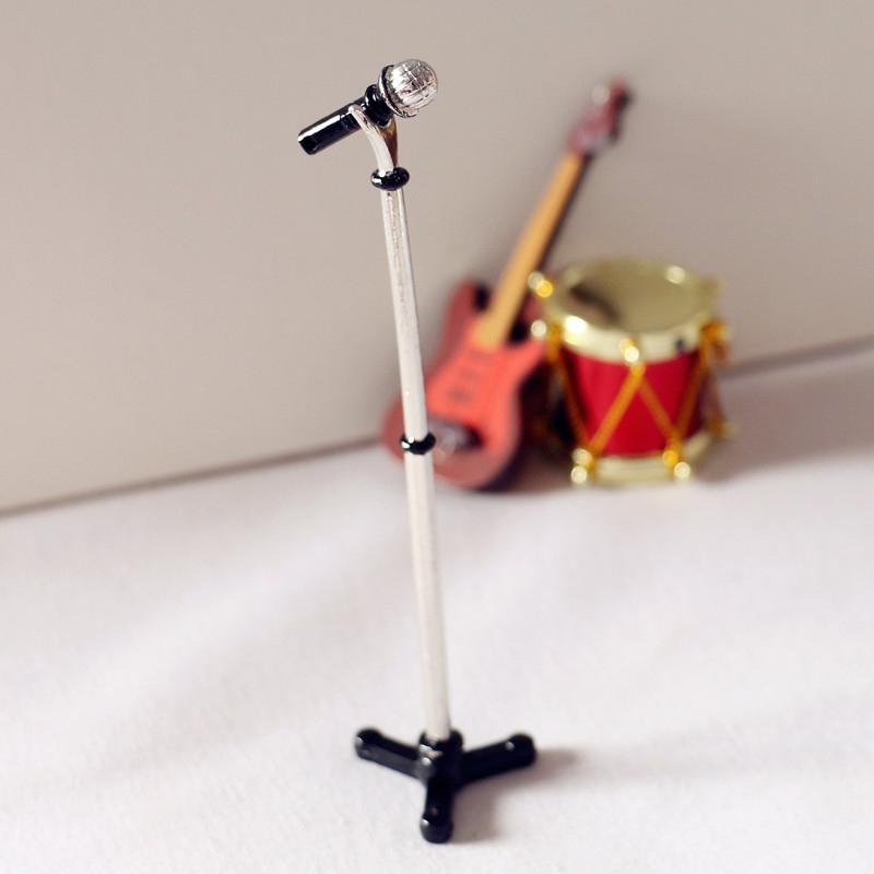 Buy Doll House 1:12 Mini Microphone Model Stand Miniature Furniture ...