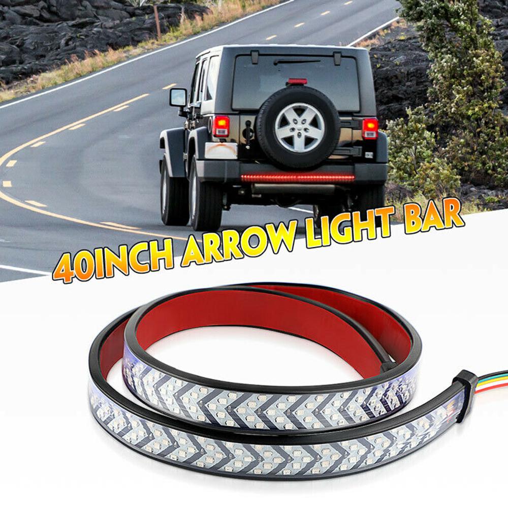 Buy 100CM Car Two-color Arrow LED Light Truck Strip Tailgate Light ...