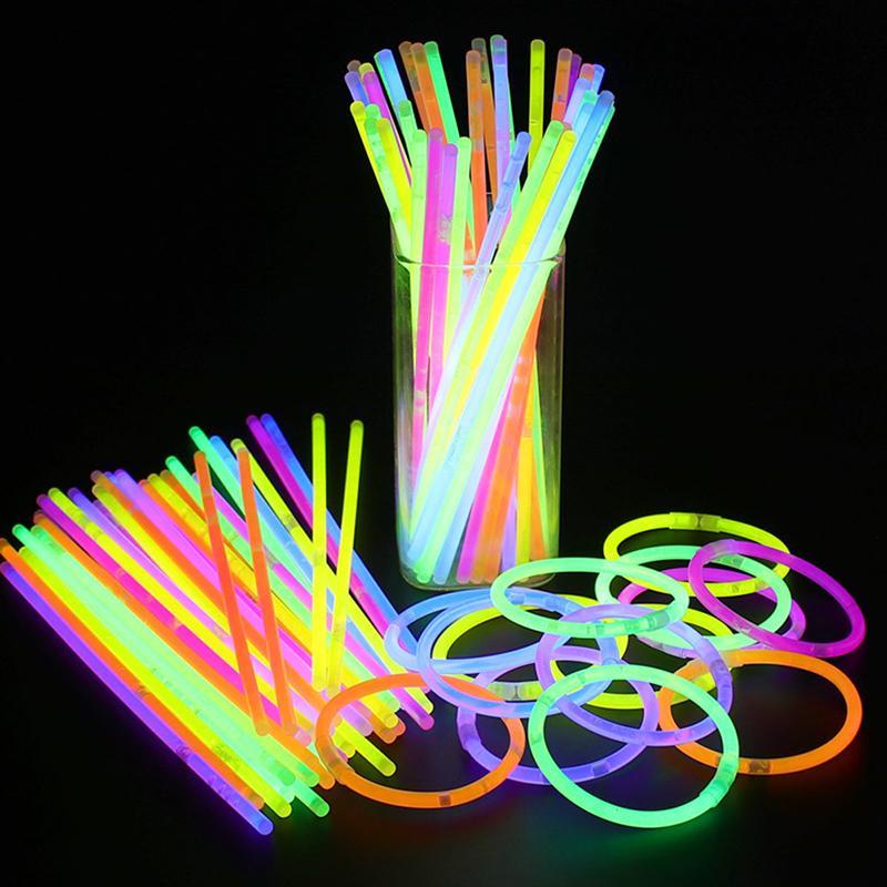Buy 100 Pieces Of Party Light Sticks Party Decorations That Glow In The ...