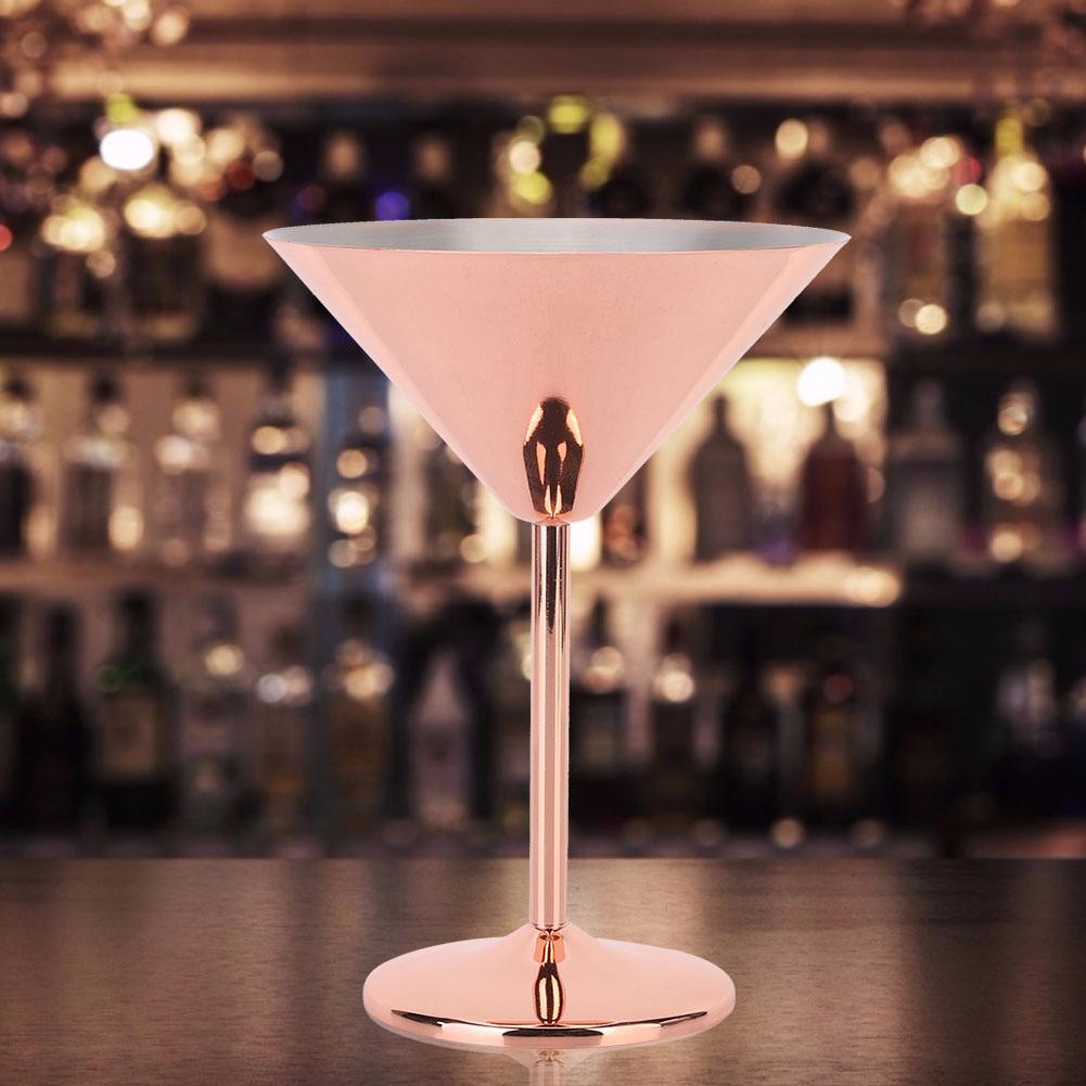 Buy 220ml Rose Gold Stainless Steel Cocktail Glass Champagne Toasting ...