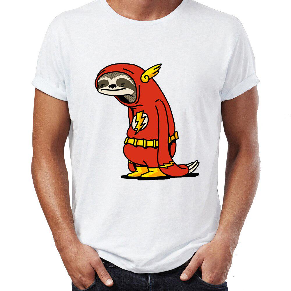 Buy Fashion Men Tshirt Funny Flash Sloth Gotta Go Fast Artsy Tshirt ...