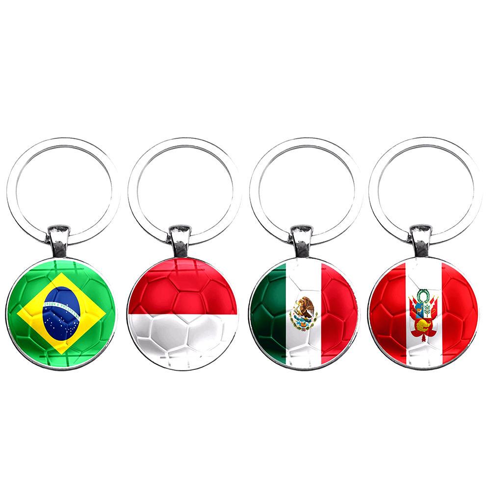Buy World Cup Flag Keychain Country Football Soccer Fans Keyring Car ...