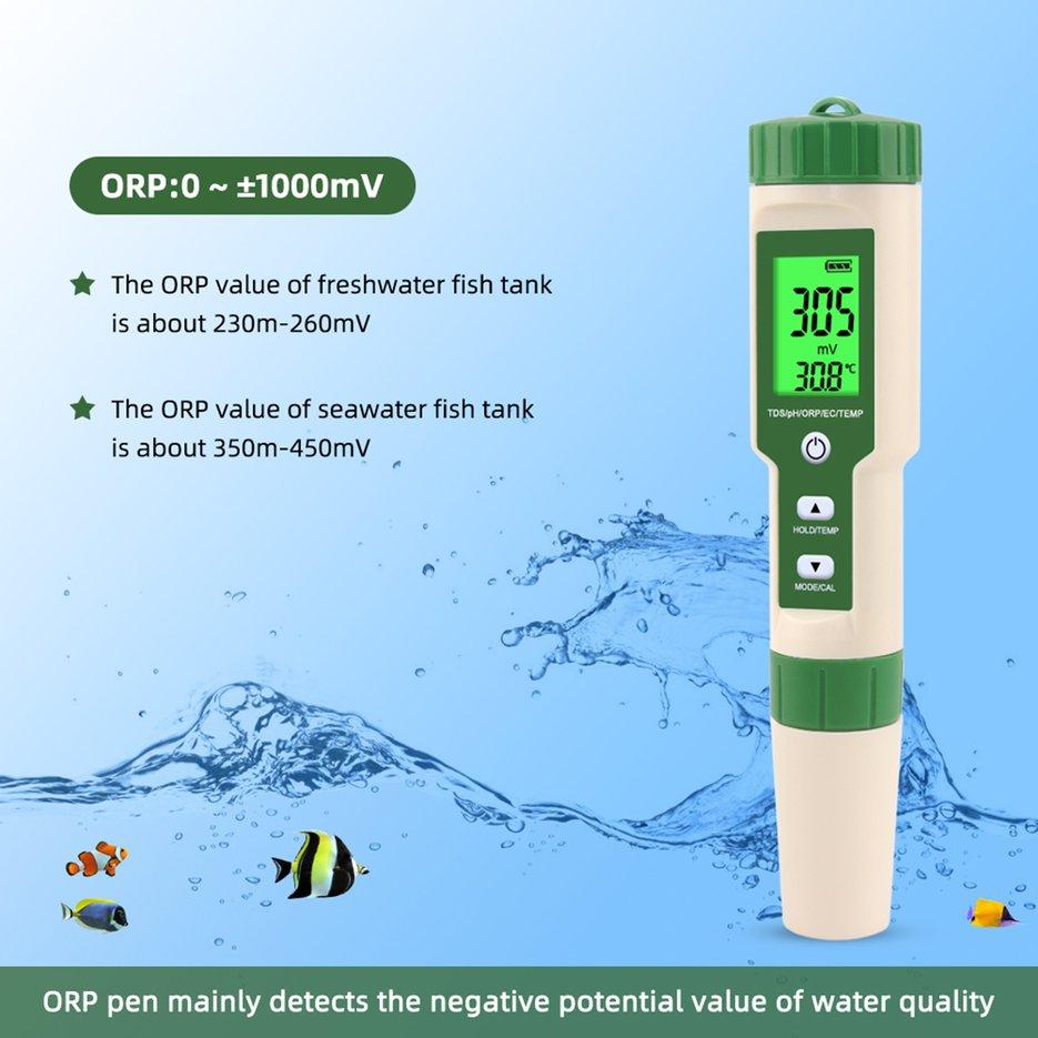 Buy EZ-9910 Digital Drinking Water Meter 5 In 1 Ph Tds Ec Orp ...