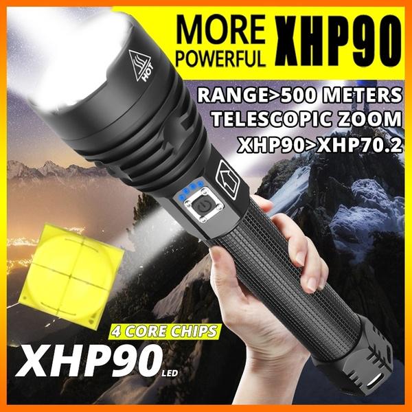 Buy XHP90 Powerful LED Flashlight XLamp USB Rechargeable Tactical Light ...