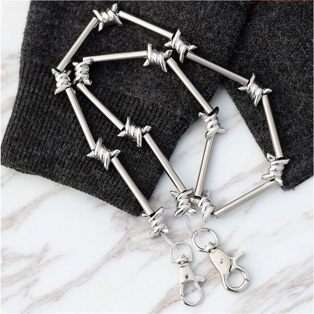 Fashion Rock Punk Metal Pants KeyChain Key Chains Clip Wallet Chain ...