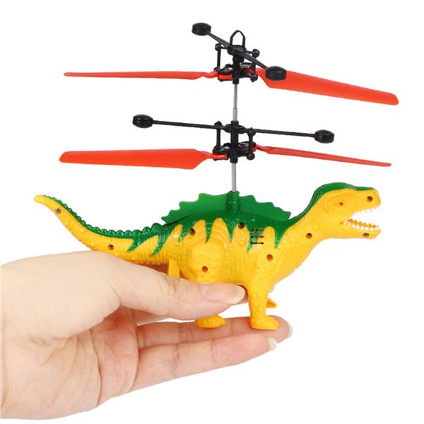 Buy 1pcs Dinosaur Helicopter Hand Flying Mini Induction Aircraft Toy ...