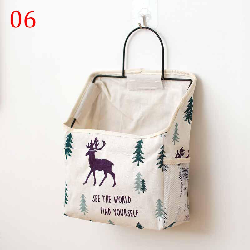 Buy 1PC Book Organizer Holder With Hook Lattice Hanging Storage Bag Bed ...