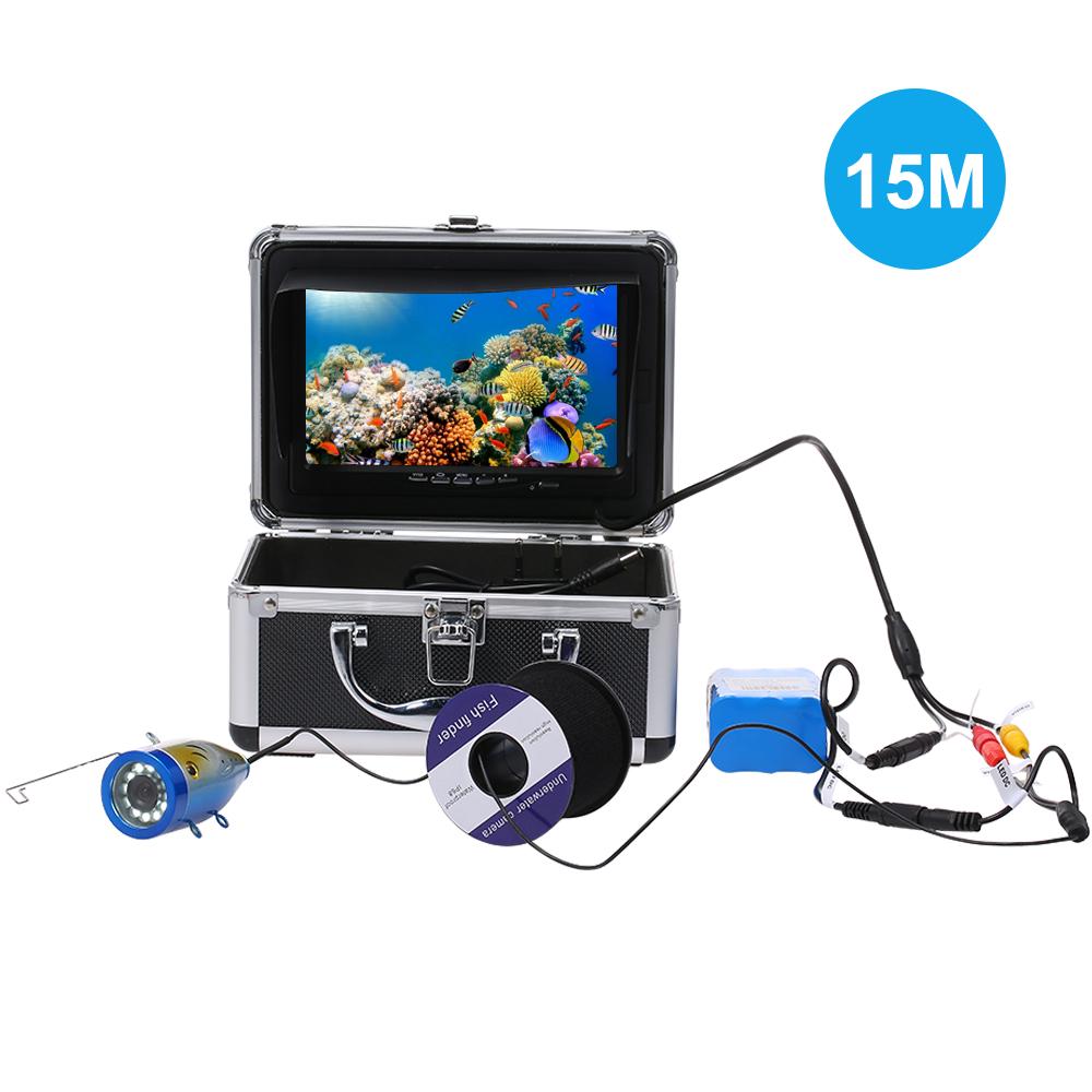 15M Fish Finder Underwater Camera 7" Color Monitor 1200TVL CAM 12pcs ...