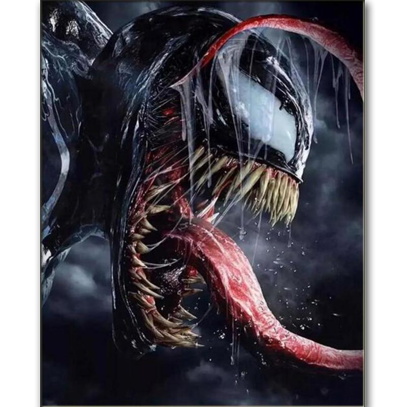 5D Full DIY Diamond Painting"devil has long tongue" Rhinestones Cross ...