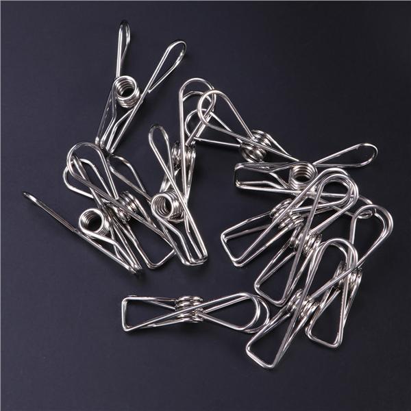Buy 24Pcs Stainless Steel Clips Strong Rust Resistant Windproof Large ...