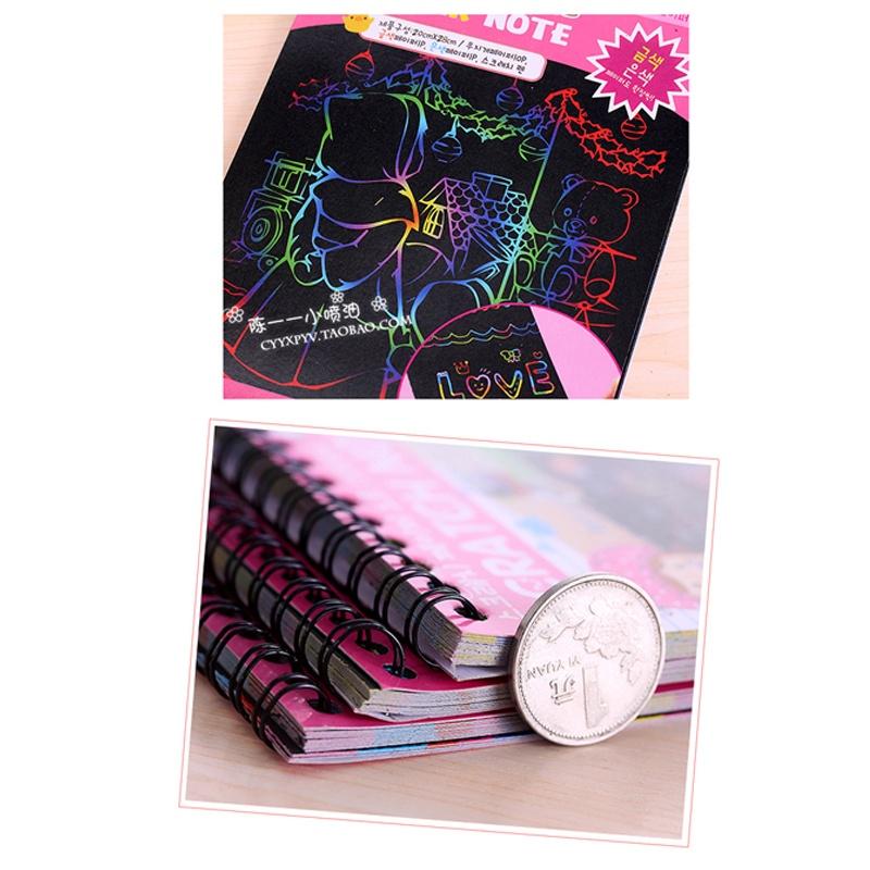 Buy 1X Rainbow Scratch Pad Art Book Drawing Children Kids Painting ...