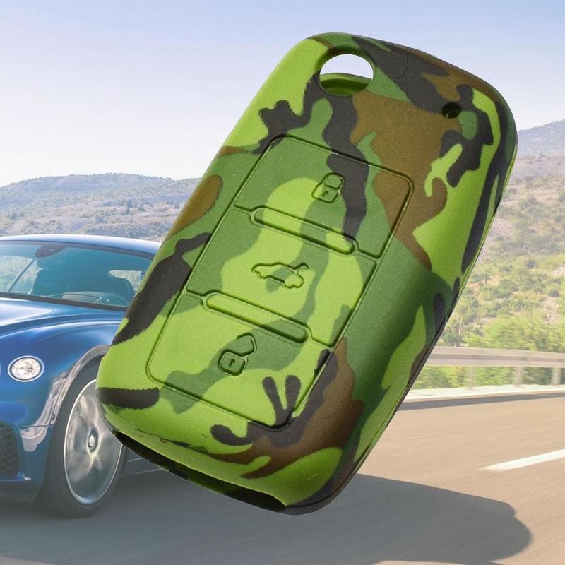 Buy 1pcs Camouflage Silicone Car Key Cover Empty Case at affordable ...