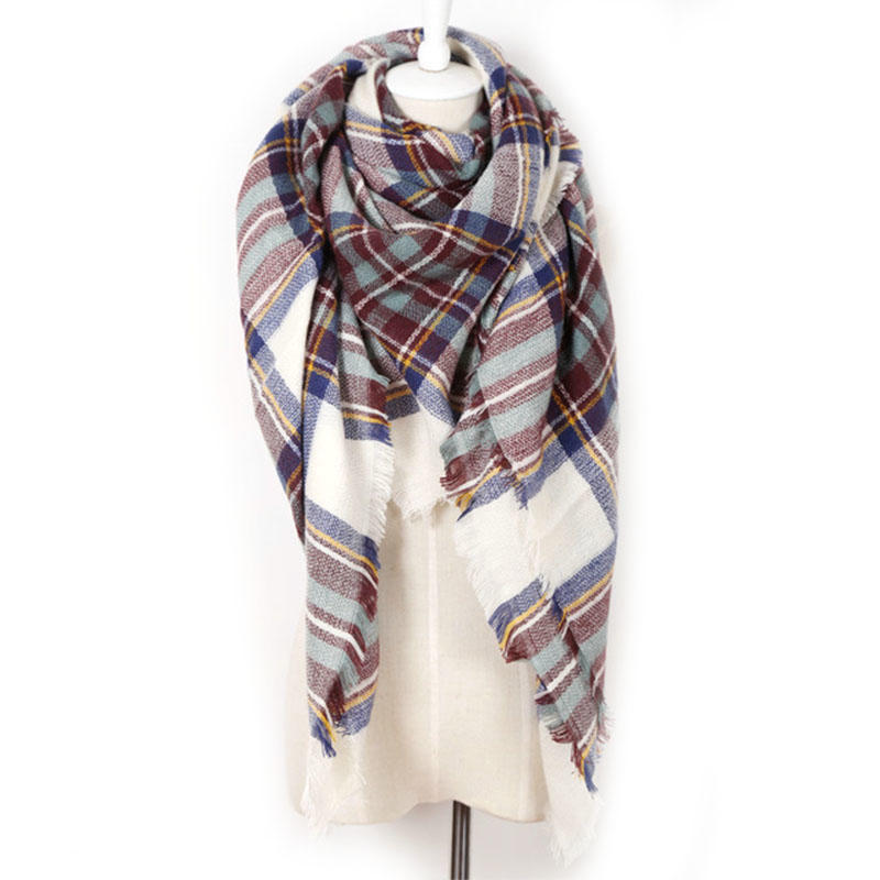 Buy Fashion Winter Triangle Scarf for Women Brand Designer Shawl ...