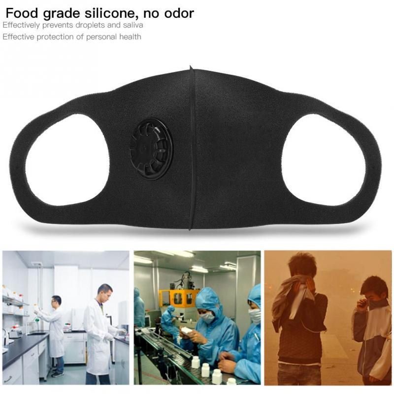 Buy Anti-fog 3D Sponge Mouth Muffle with Breath Value Dustproof Mouth ...