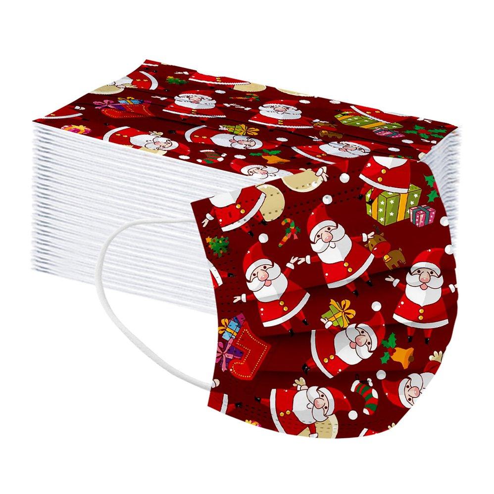 Buy TOP Christmas Unisex Face Masks Christmas Cartoon Pattern Print ...