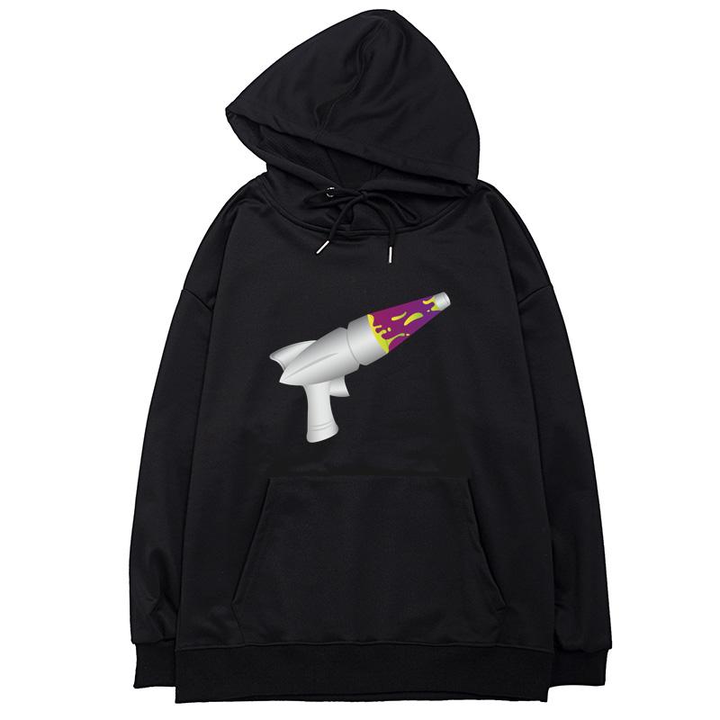 Buy Lava Blaster Printed Black Autumn And Winter Hoodie Long-Sleeved ...