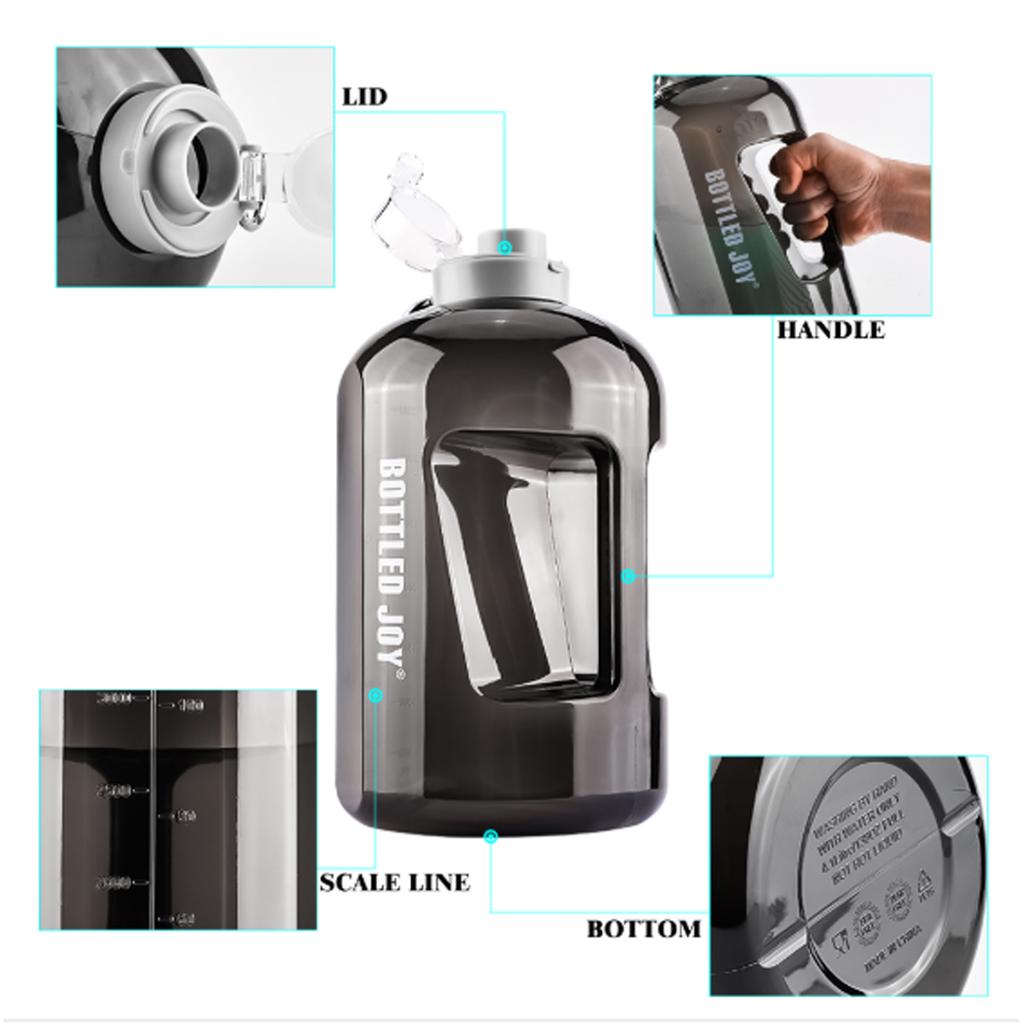 Buy 3.78L Gallon Water Bottle, BPA Free Hydration with Motivational ...