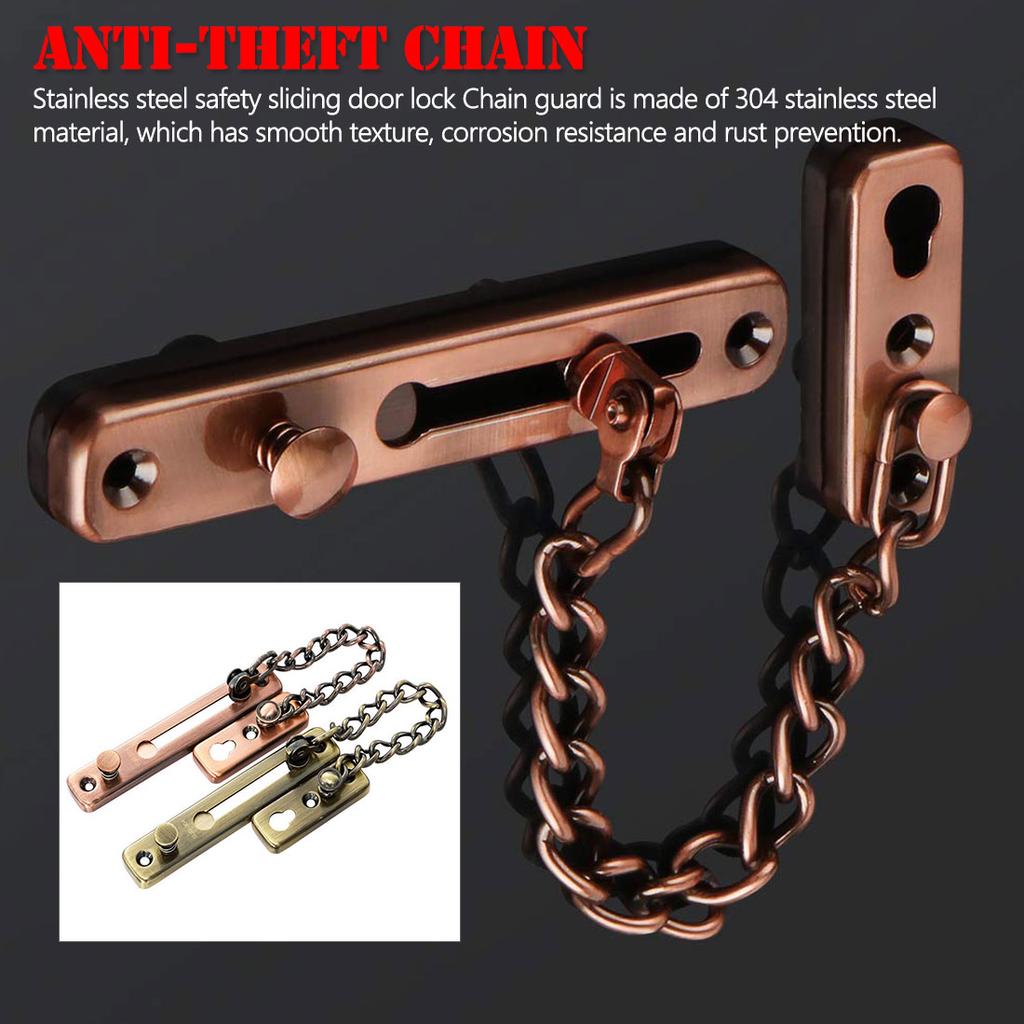 Buy Stainless Steel Security Door Chain Lock Anti-theft Door Chain Door ...