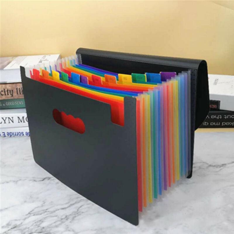 Buy PDTO New Expanding File Box 13 Pocket A4 Folder Document Organiser ...