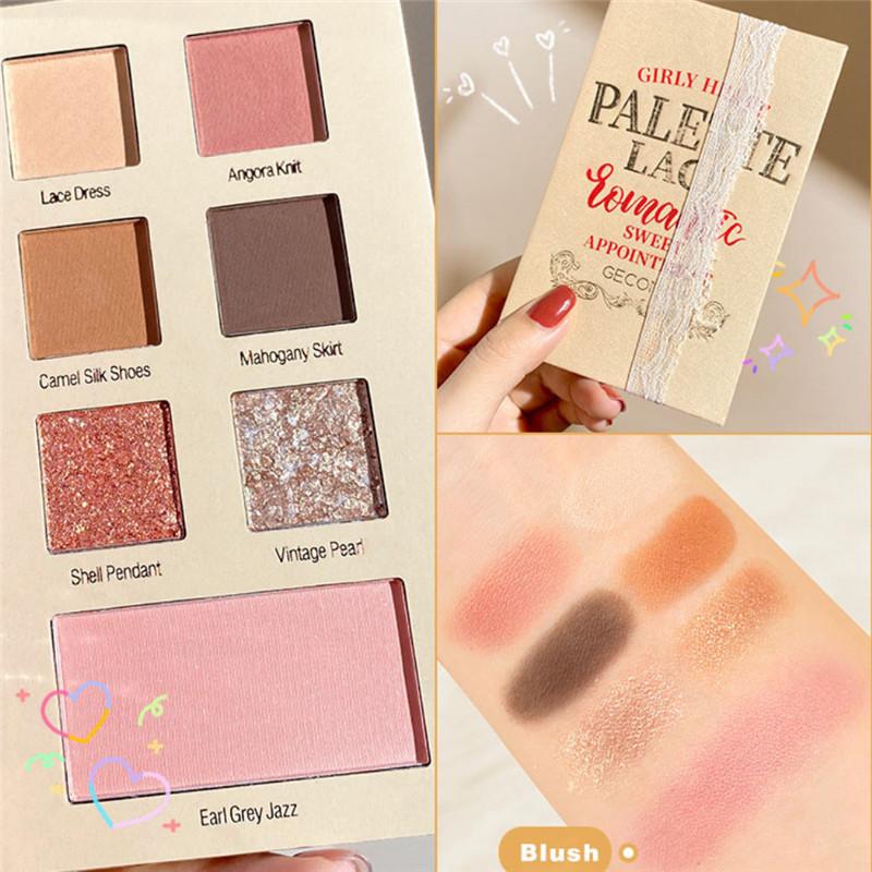 Buy 7 Colors Eye Shadow Matte Eye Shadow Book Blush Butter Honey ...