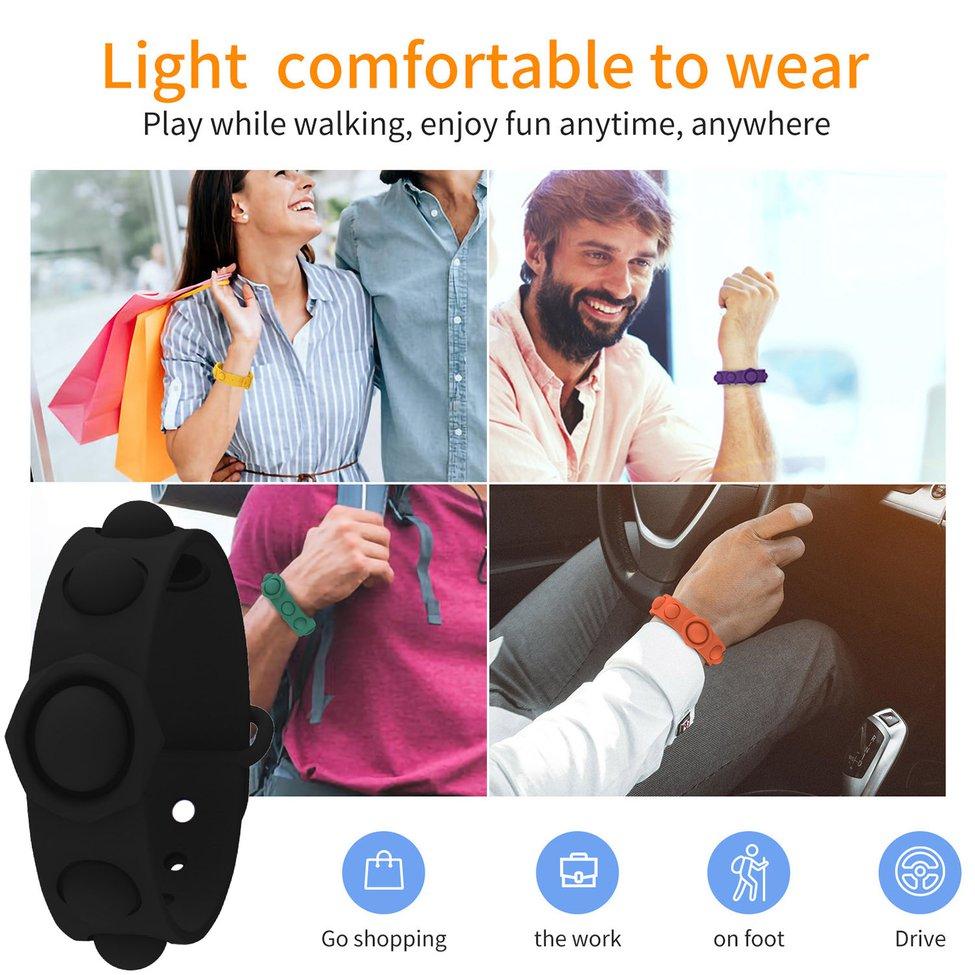 Buy [This Week s Deals ]Push Bracelet Bubble Sensory Toys Stress Relief ...