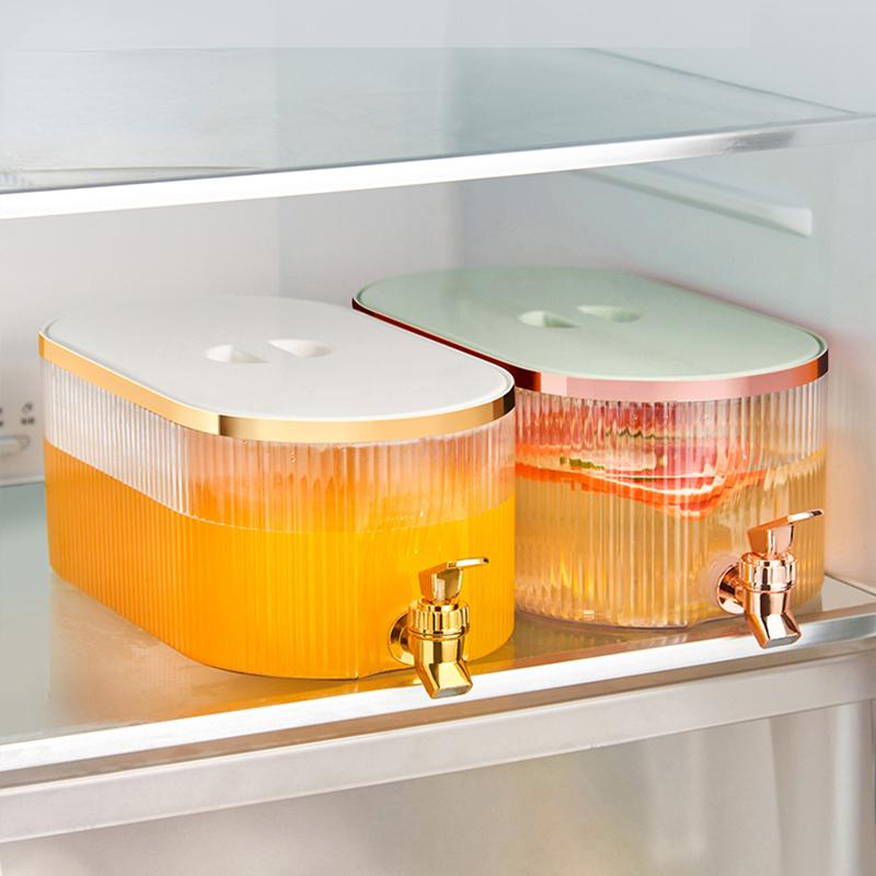 Buy 5.3L High-capacity Ice Water Bucket Vertical Jar with Tap Beverage ...