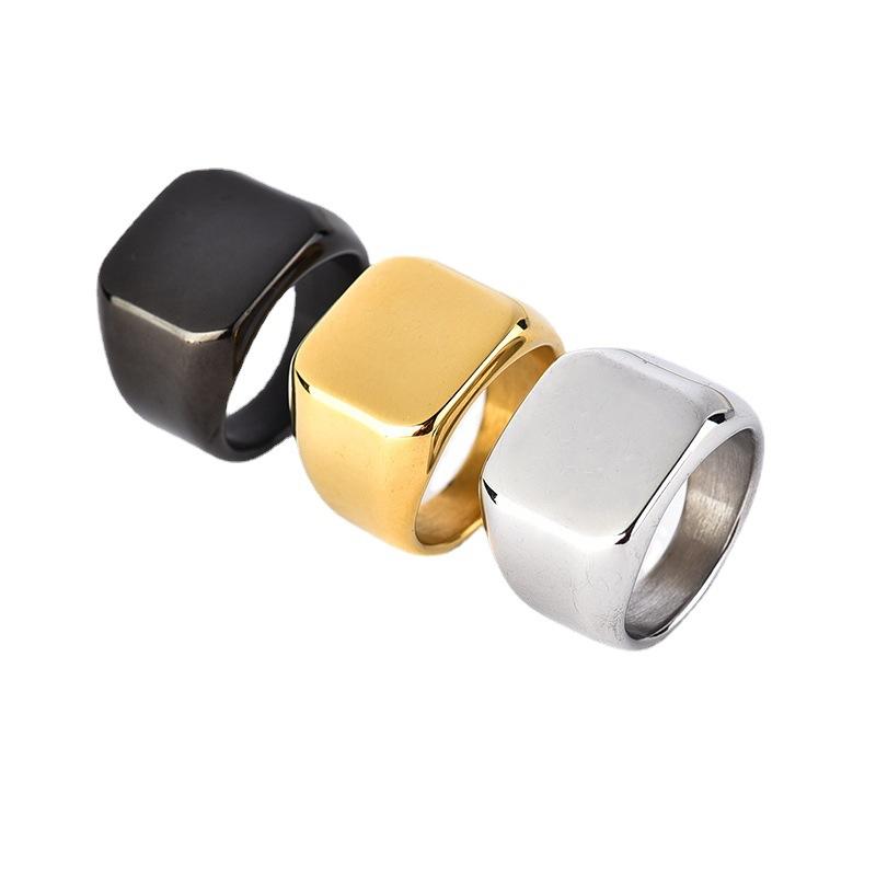 Cheap Fashion Hiphop Square Business Men Ring Hip Hop Punk Alloy Ring ...