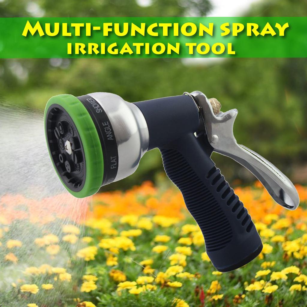9 Pattern Garden Spray Water Gun Sprinkler Head Nozzle Washing Tool ...