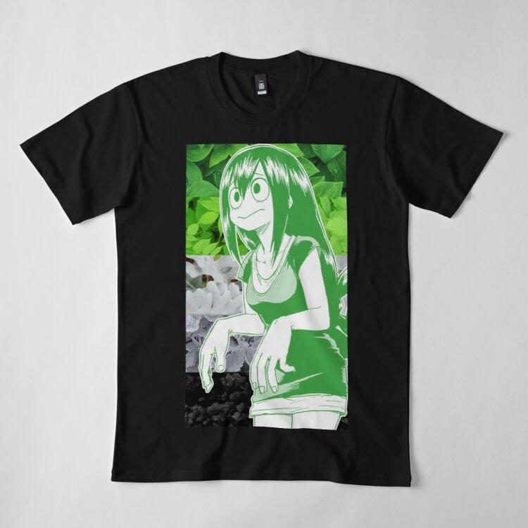 Buy Men Premium Cotton Harajuku T-Shirt Aromantic Tsuyu Asui Print Tees ...