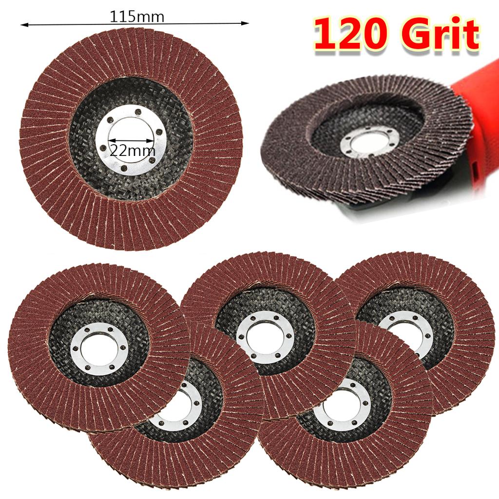 40/60/80/120 115mm Grit Sanding Polishing Disc Shank Abrasives Hook ...