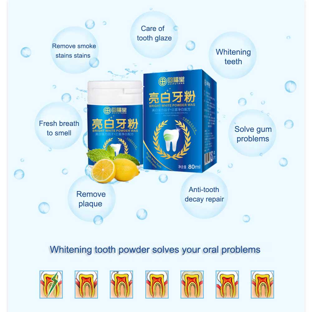 Buy Natural Teeth Whitening Powder Tooth Brushing Powder Teeth Whitener ...