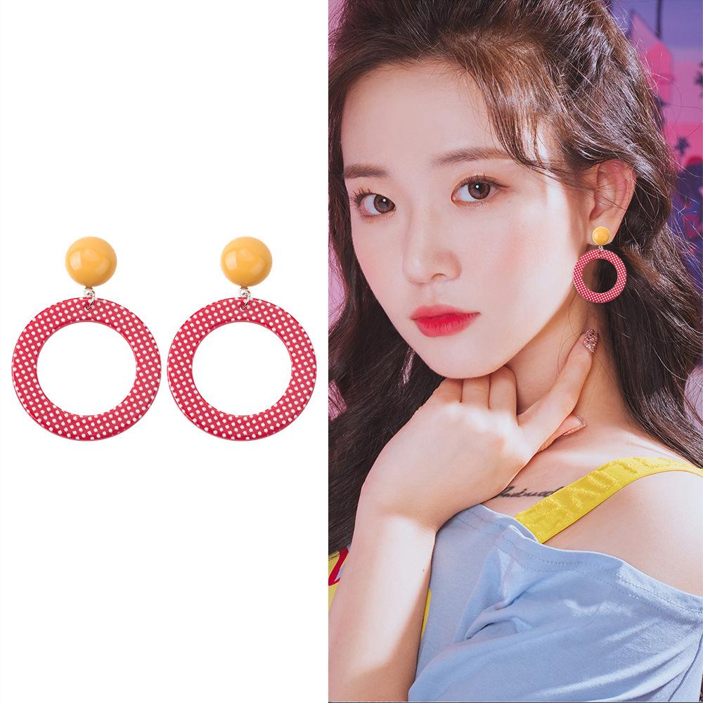 Satın alın New Red Point Ear studs ins hot Exaggerated Casual style ...