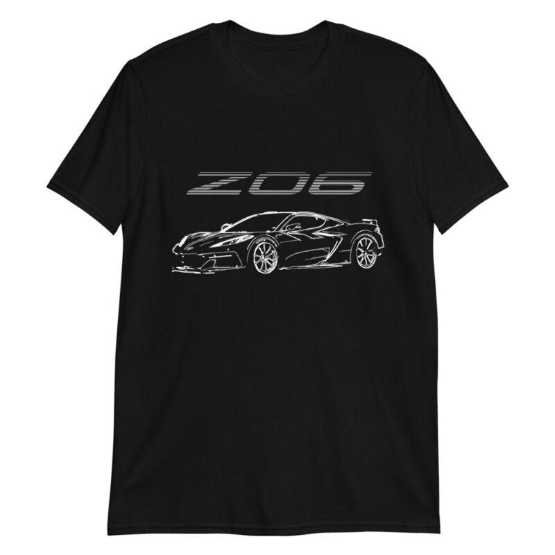 Cumpără 2023 C8 Z06 Corvette tricou cu mânecă scurtă cu contur ...