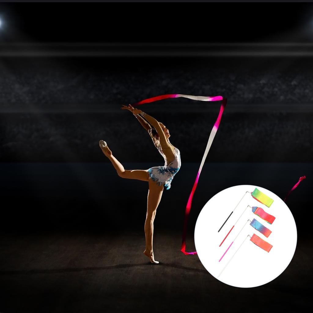 Buy mayoulike4Pcs Gymnastics Ribbon Lightweight Portable Colorful ...