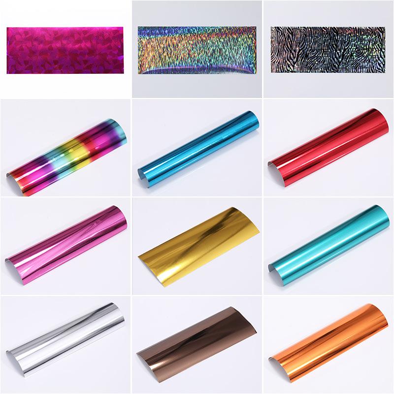 24Pcs Holographic Laser Nail Art Foils Starry Star Transfer Stickers ...