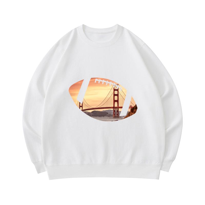 Buy Men's 300 GSM 100% Cotton Sweatshirt Golden Gate Bridge American ...