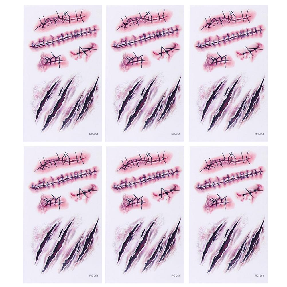 Buy 30PCS Temporary Facial Body Stickers Horror Wound Realistic Blood ...