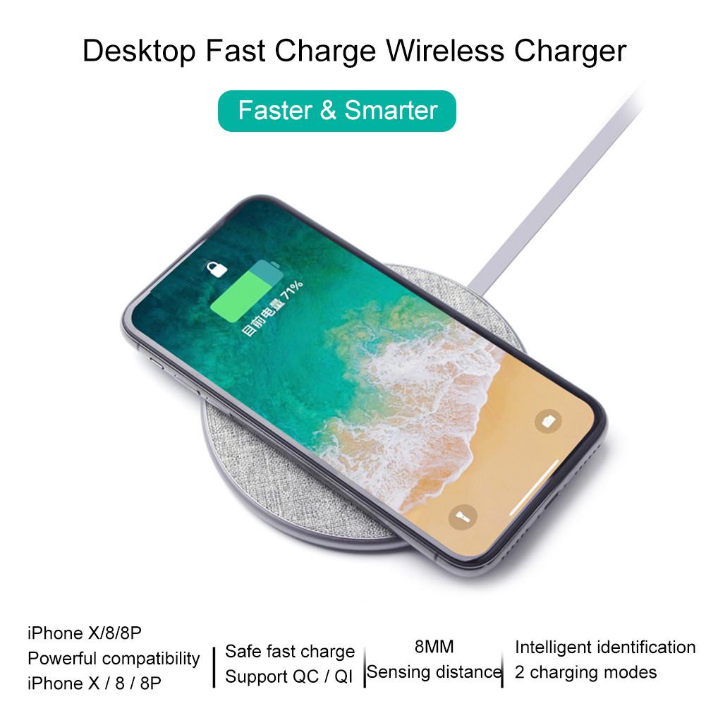 Buy Round Wireless Charger QI Ultra-Thin Smart Wireless Mobile Phone ...