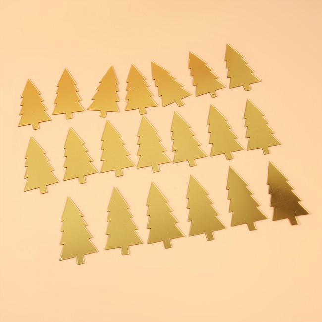 Buy Pine Trees Mirror Wall Stickers Kids Bedroom Acrylic Christmas ...