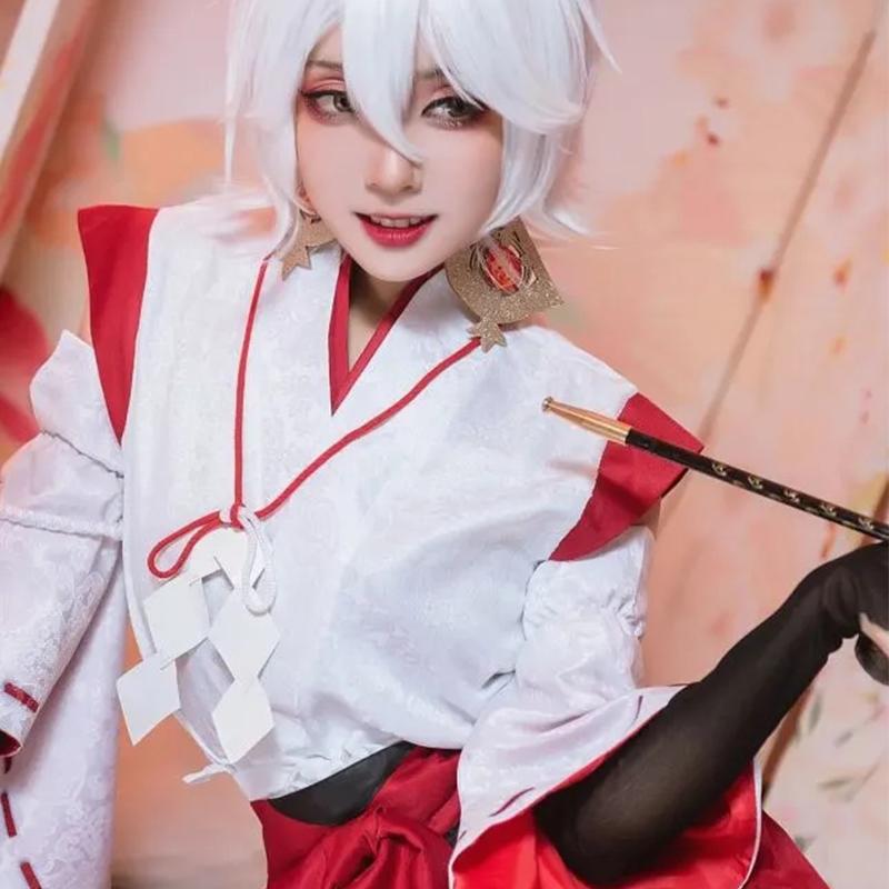 Kaufe Spiel Genshin Impact Lnazuma Kitsune Saiguu Cosplay Kimono Kleid ...