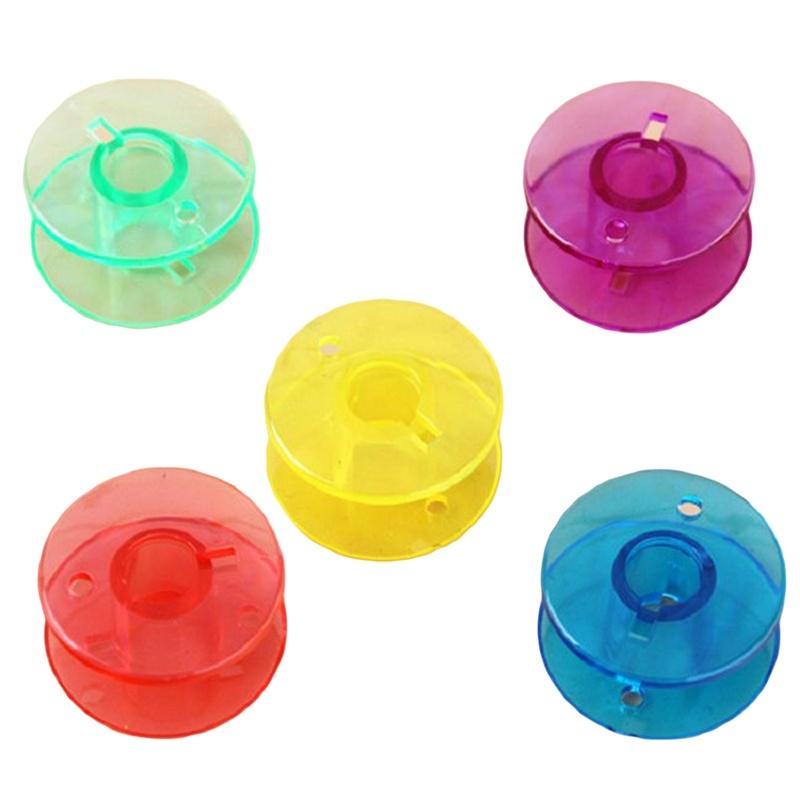 Buy 25Pcs/Set Empty Bobbins Sewing Machine Spools Colorful Plastic Case ...