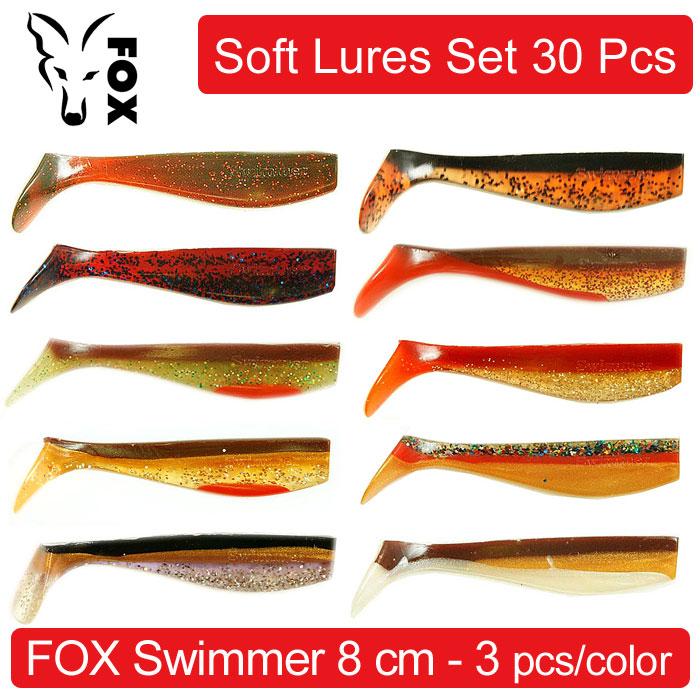 Buy Soft Lures Set FOX SWIMMER # 5, 80 mm. A set of silicone baits for ...