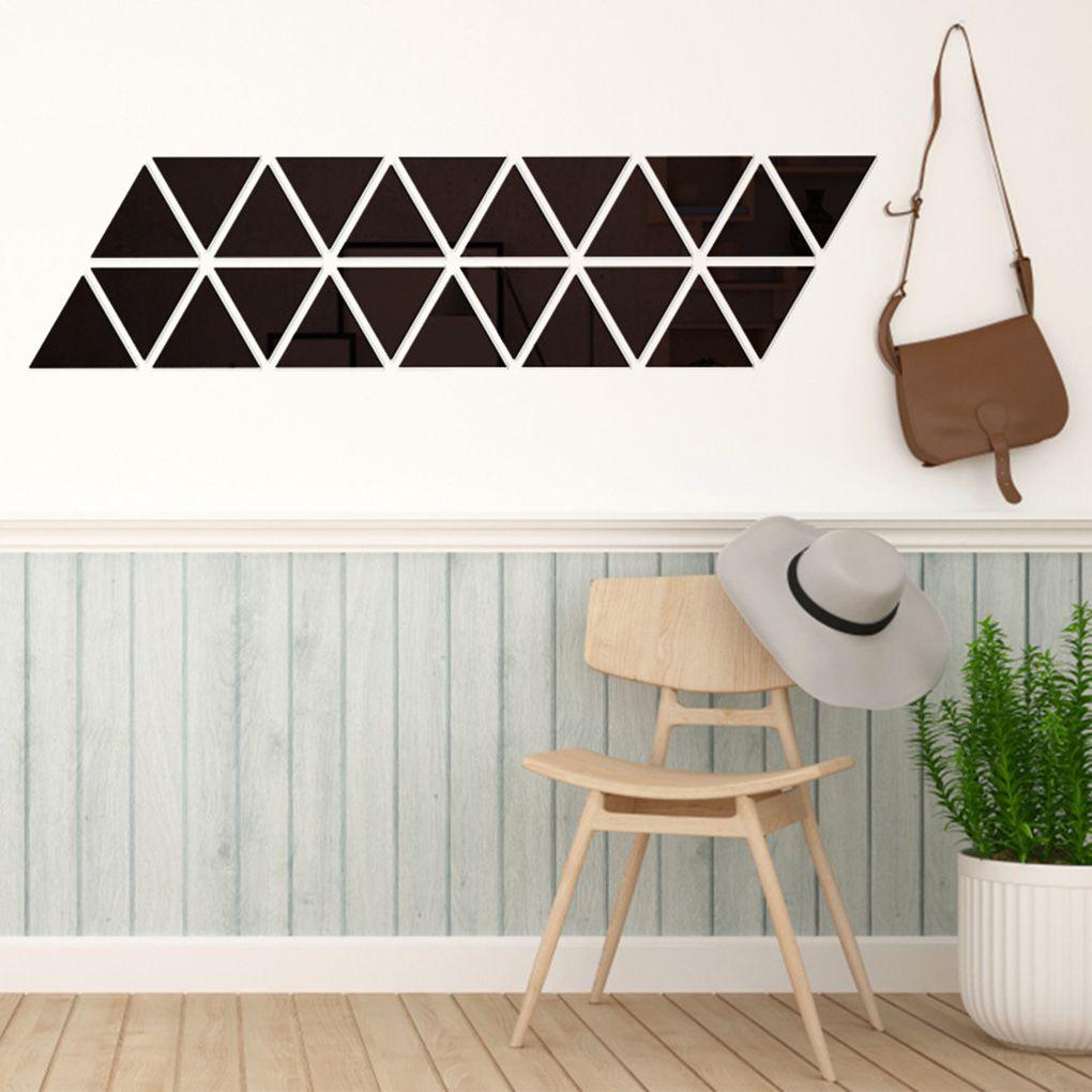 Buy Geometric Mirror Wall Sticker Crystal Mirrored Decals Background ...